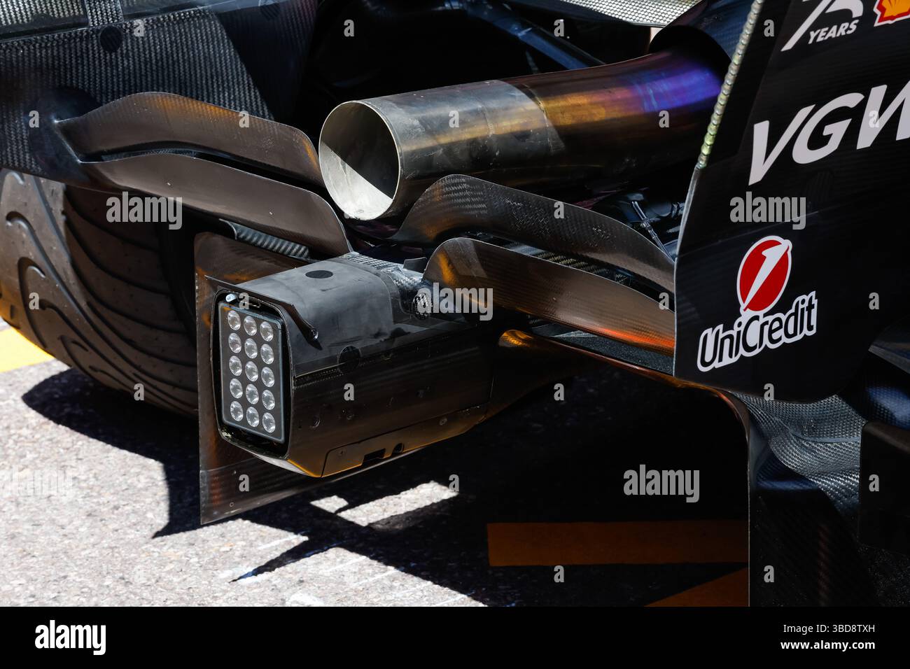 Scuderia Ferrari SF-25, rear wing detail during the Formula 1 Tag Heuer ...