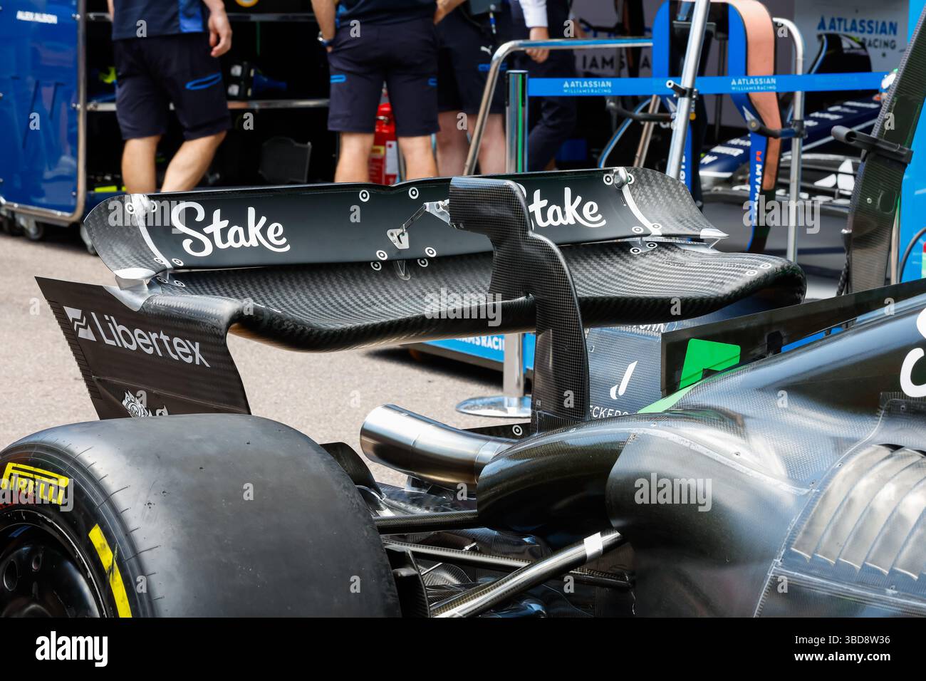 Stake F1 Team Kick C45, rear wing detail during the Formula 1 Tag Heuer ...