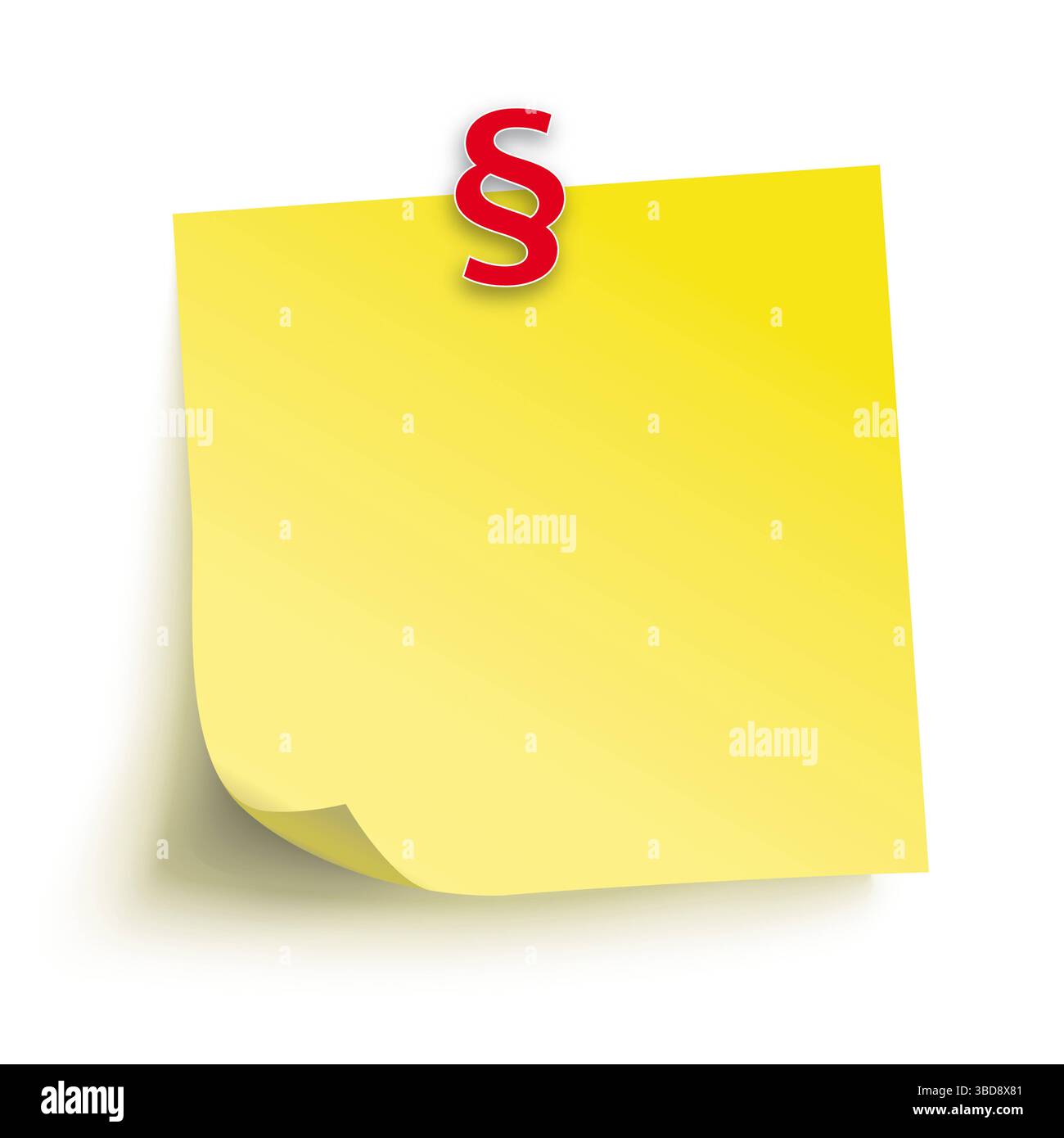 Yellow Stick Red Paragraph Yellow Sticky Note with Paragraph Symbol ...