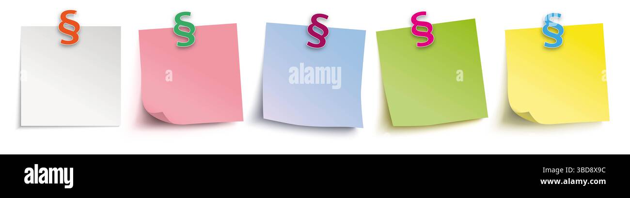 Colored Sticks With Colored Paragraphs Header Colored Sticky Notes with ...