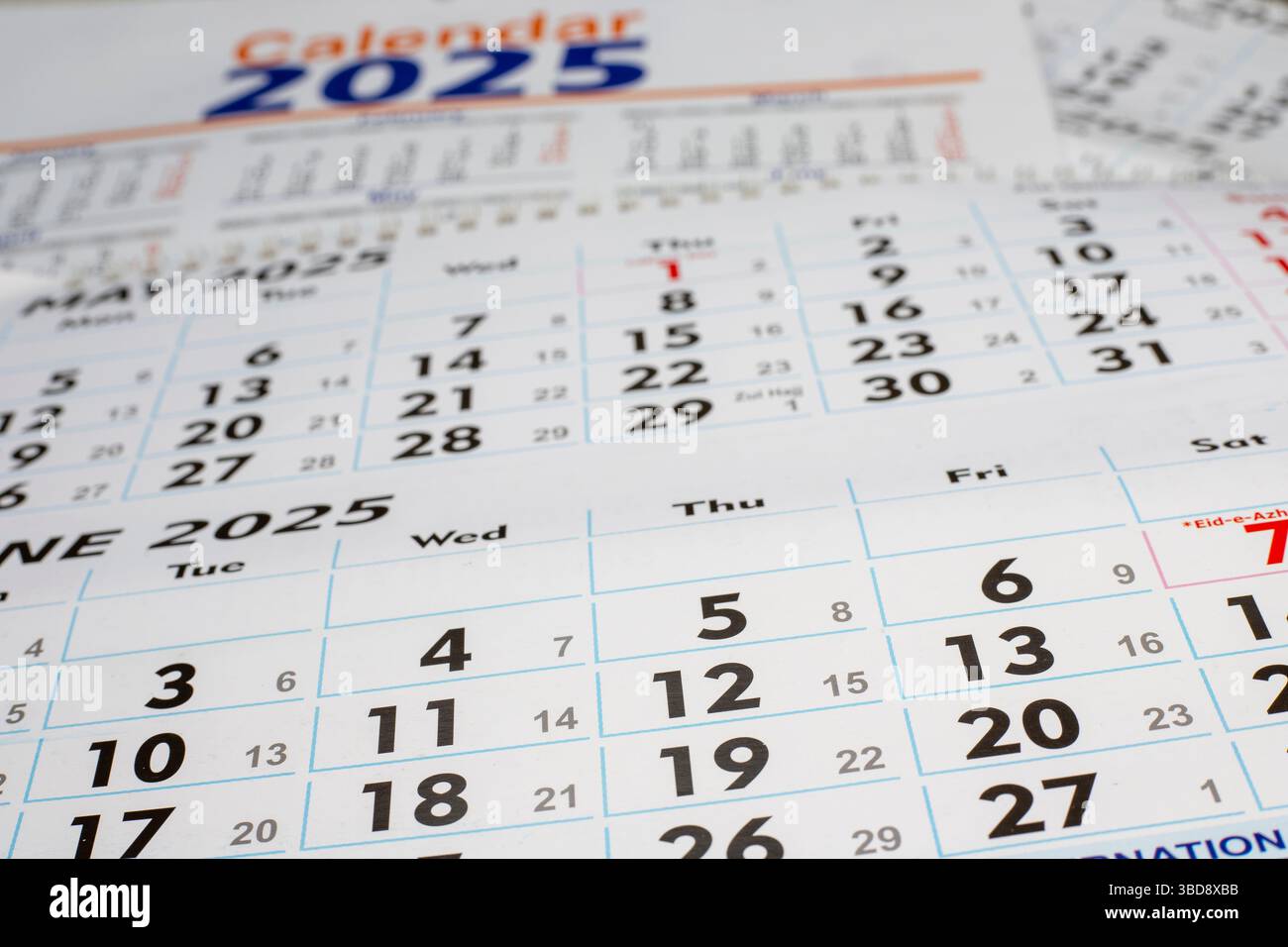 June 2025 monthly planner hi-res stock photography and images - Alamy