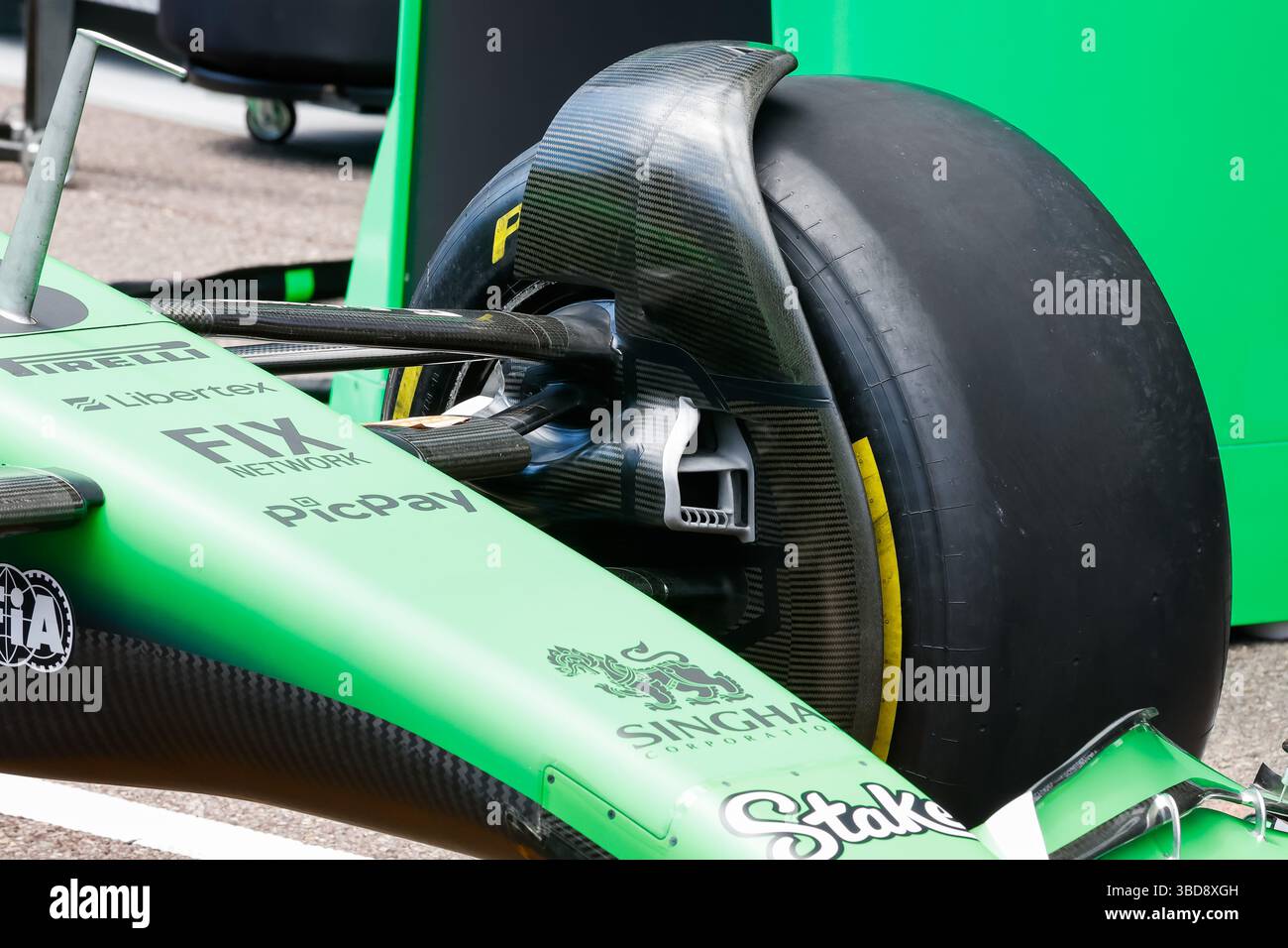 Stake F1 Team Kick C45, front corner detail during the Formula 1 Tag ...