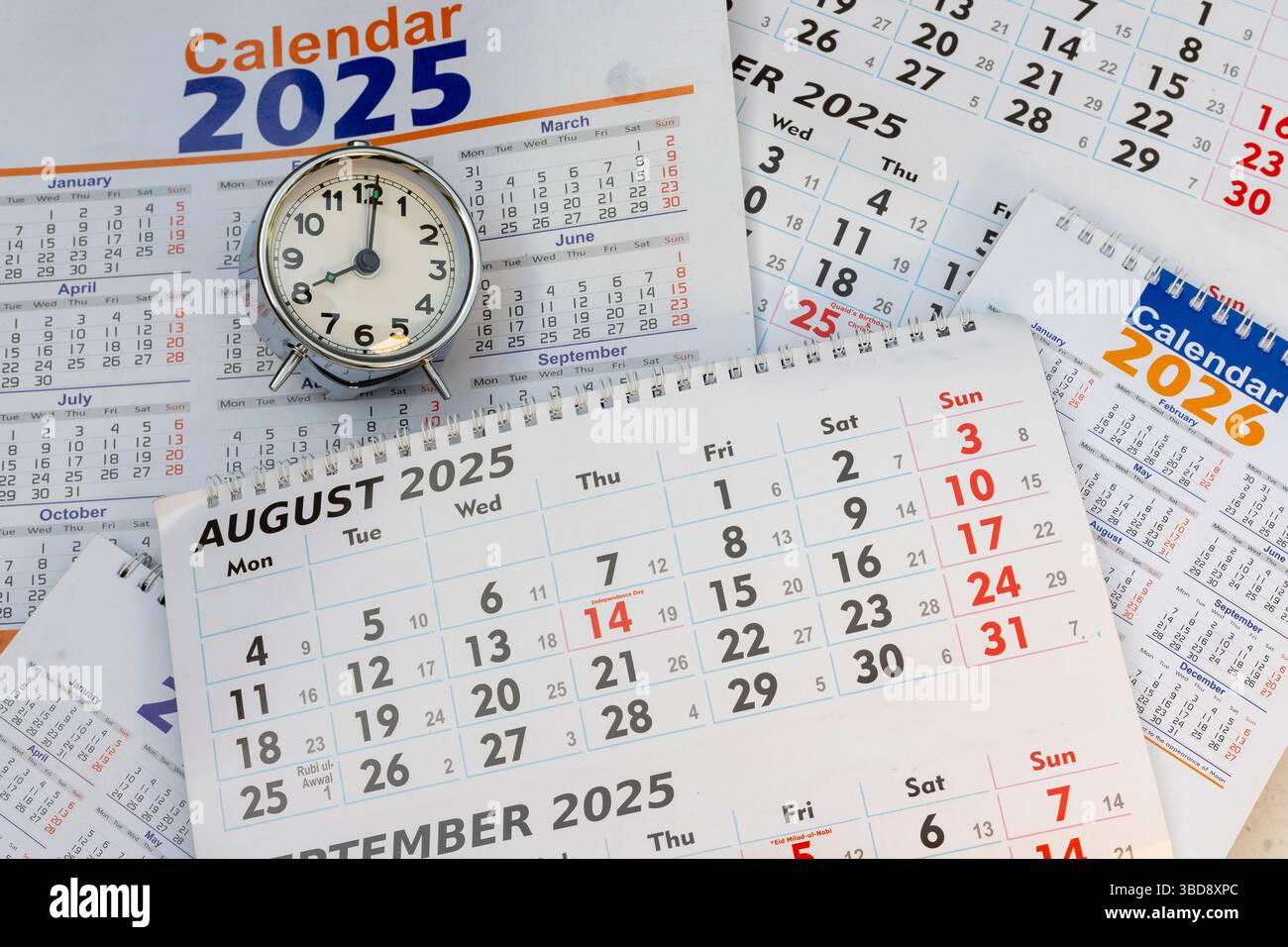 Calendar month august 2025 hi-res stock photography and images - Alamy
