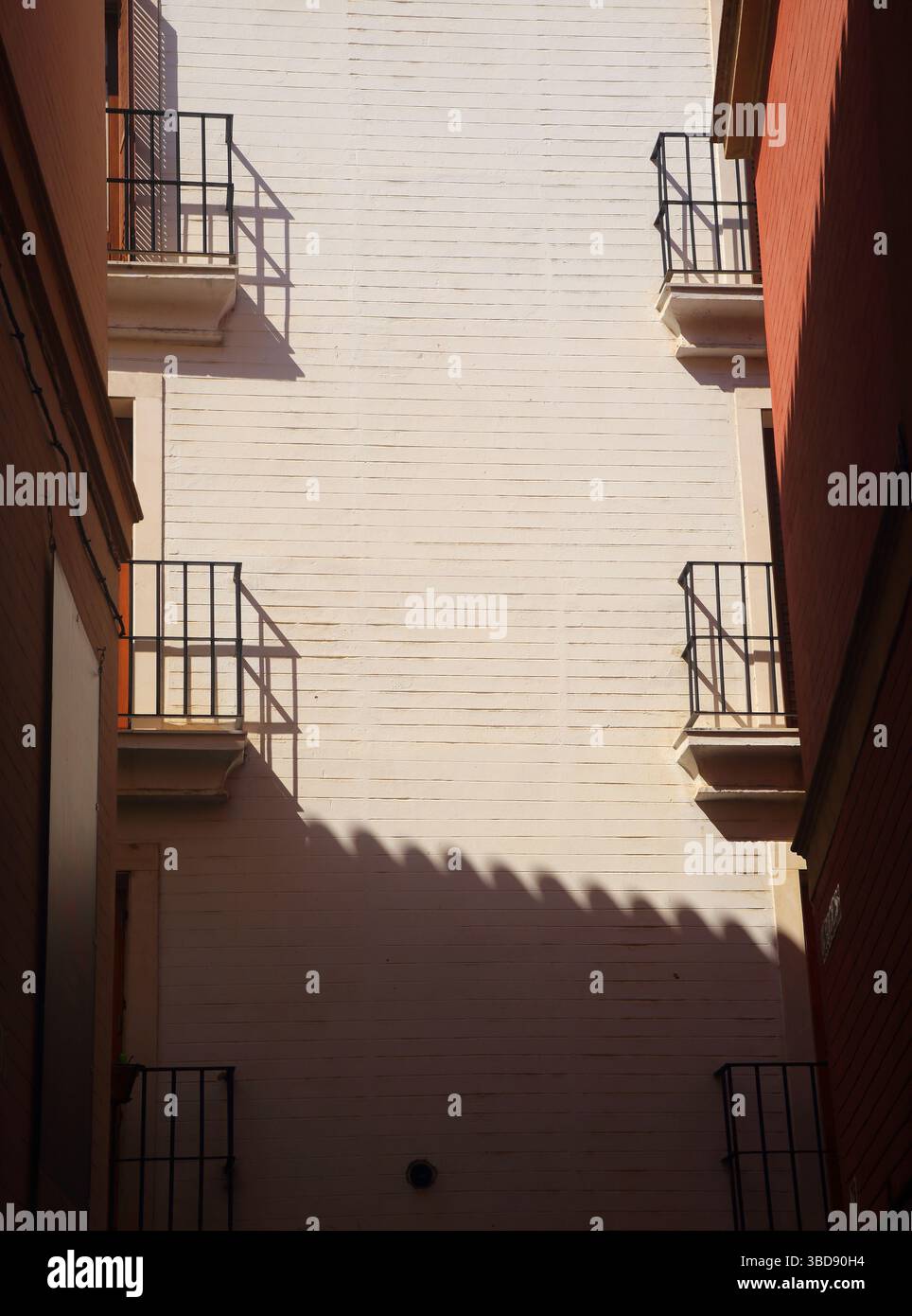 Spain, Seville, Santa Cruz quarter. Cruzes - minimalist facade at the ...