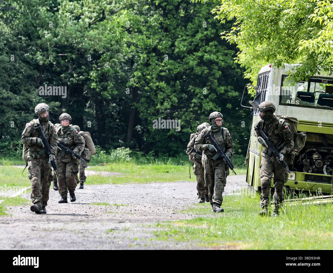 Candidates for Territorial Defence soldiers seen marching in a ...