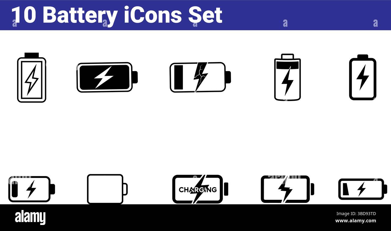 Icon full charging Stock Vector Images - Alamy