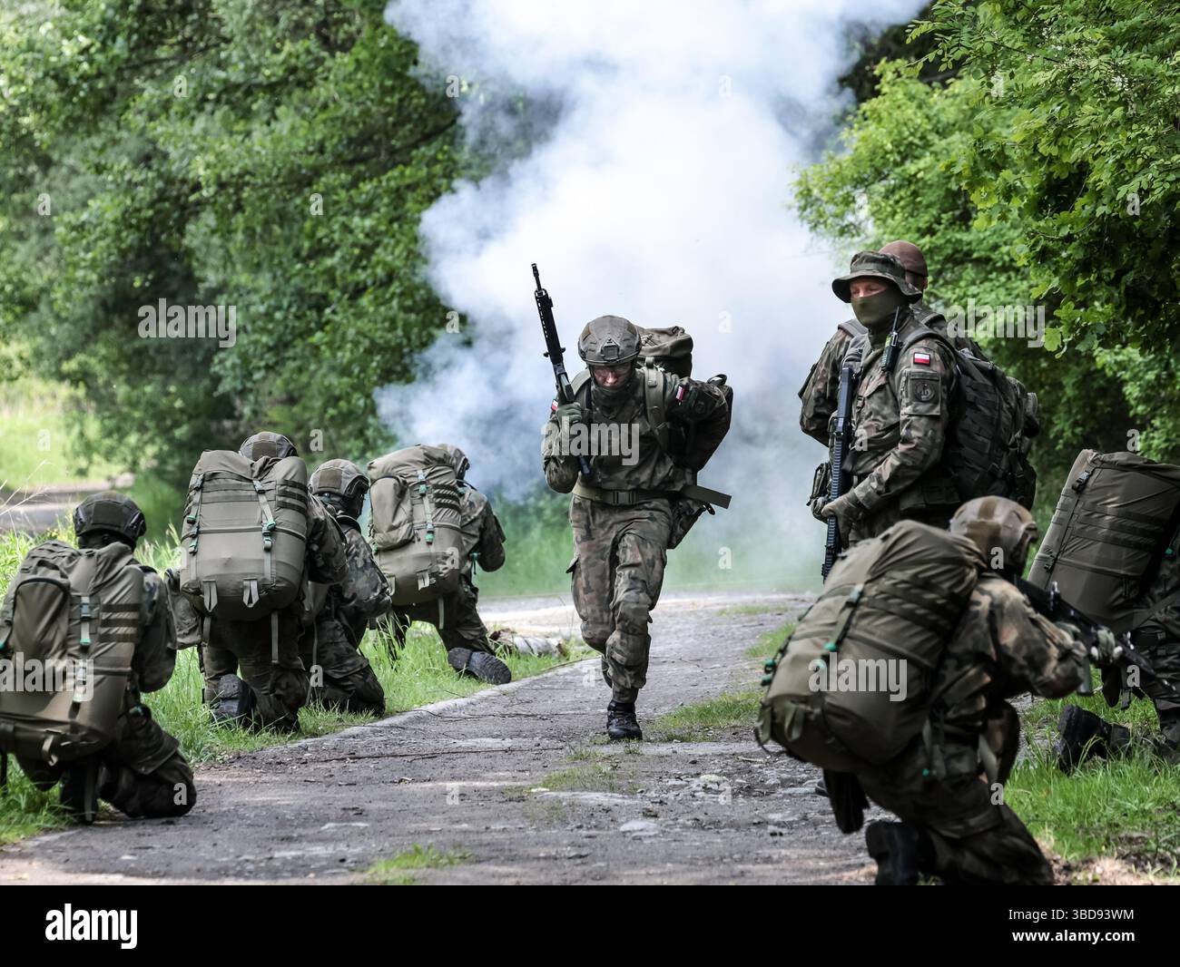 Candidates for Territorial Defence soldiers retreat after being ...
