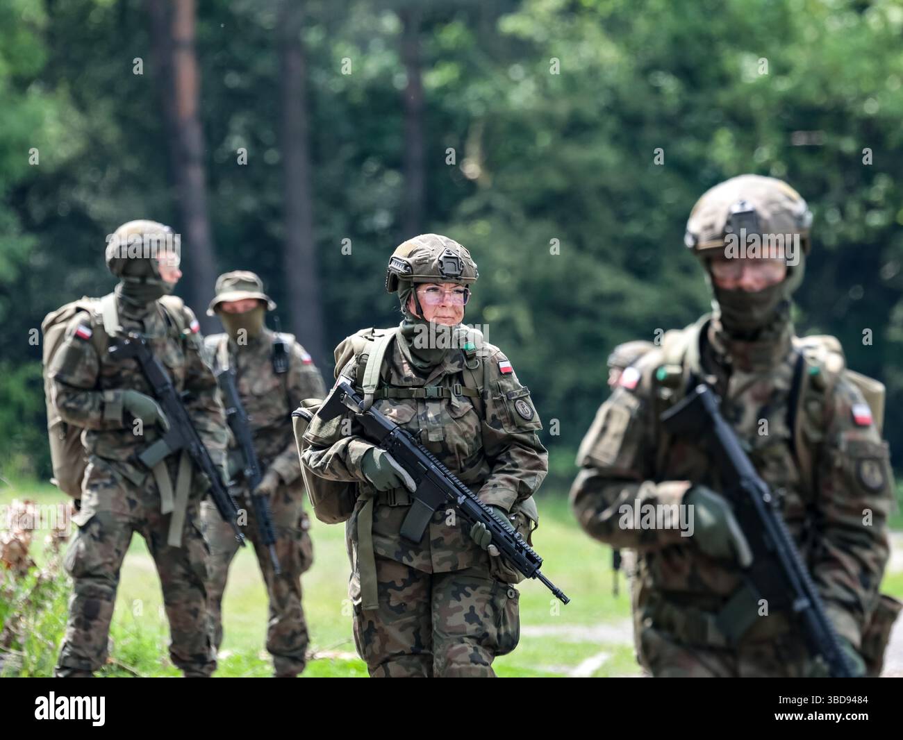 Candidates for Territorial Defence soldiers seen marching in a ...