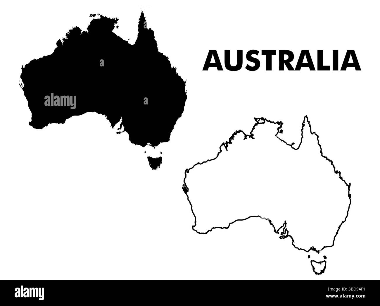 australia map vector line art Stock Vector Image & Art - Alamy