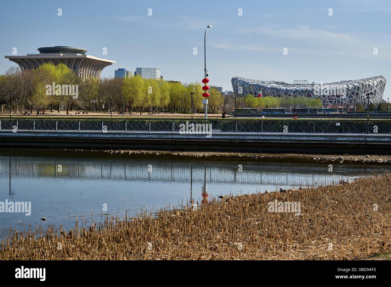 Modern and Iconic Bird’s Nest Stadium and Convention Center Reflected ...