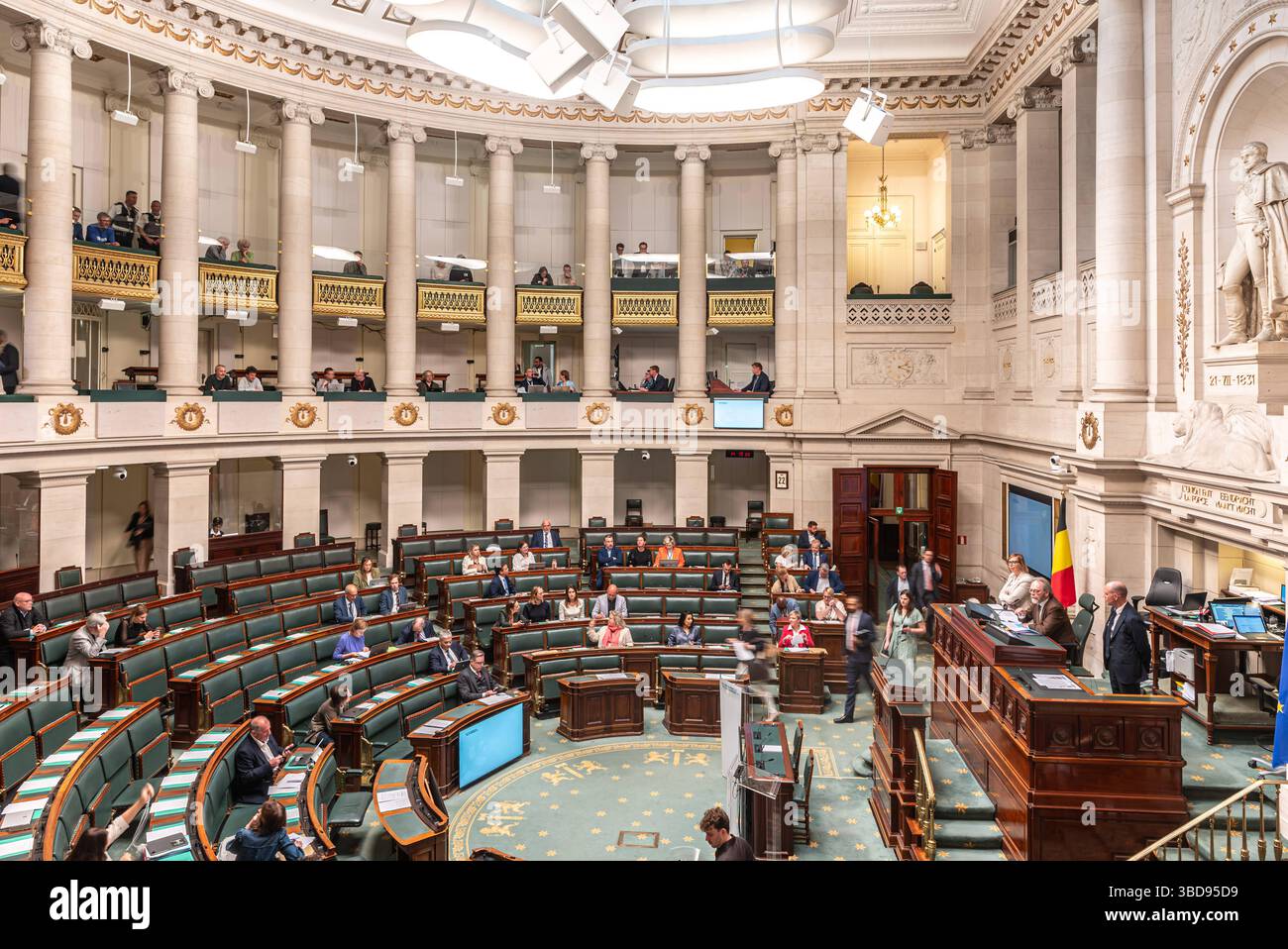 General view of the Chamber at the federal parliament, in Brussels ...