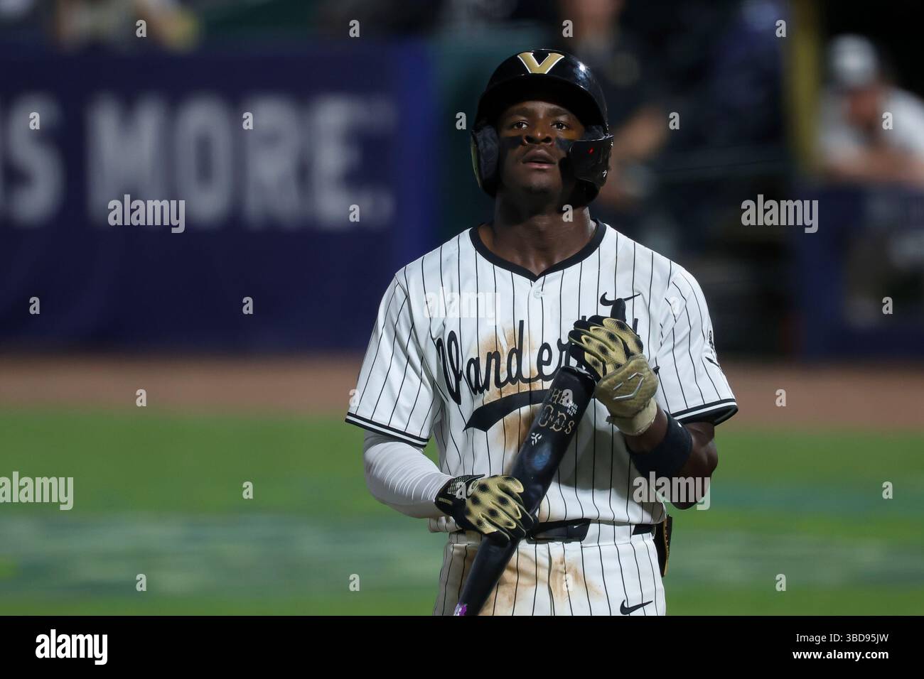 HOOVER, AL - MAY 22: Vanderbilt utility RJ Austin (42) holds his bat as ...