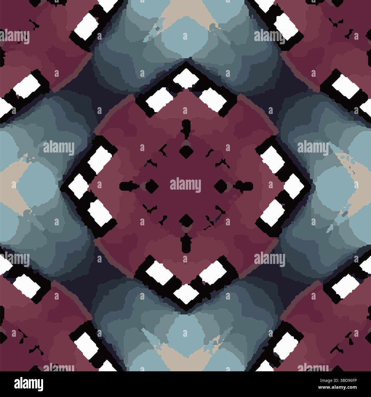 Purple seamless kaleidoscope pattern Stock Vector Images - Alamy