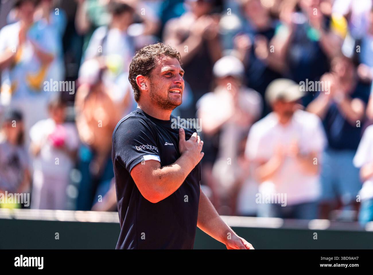 Clement TABUR of France emotional after the win during the qualifying ...