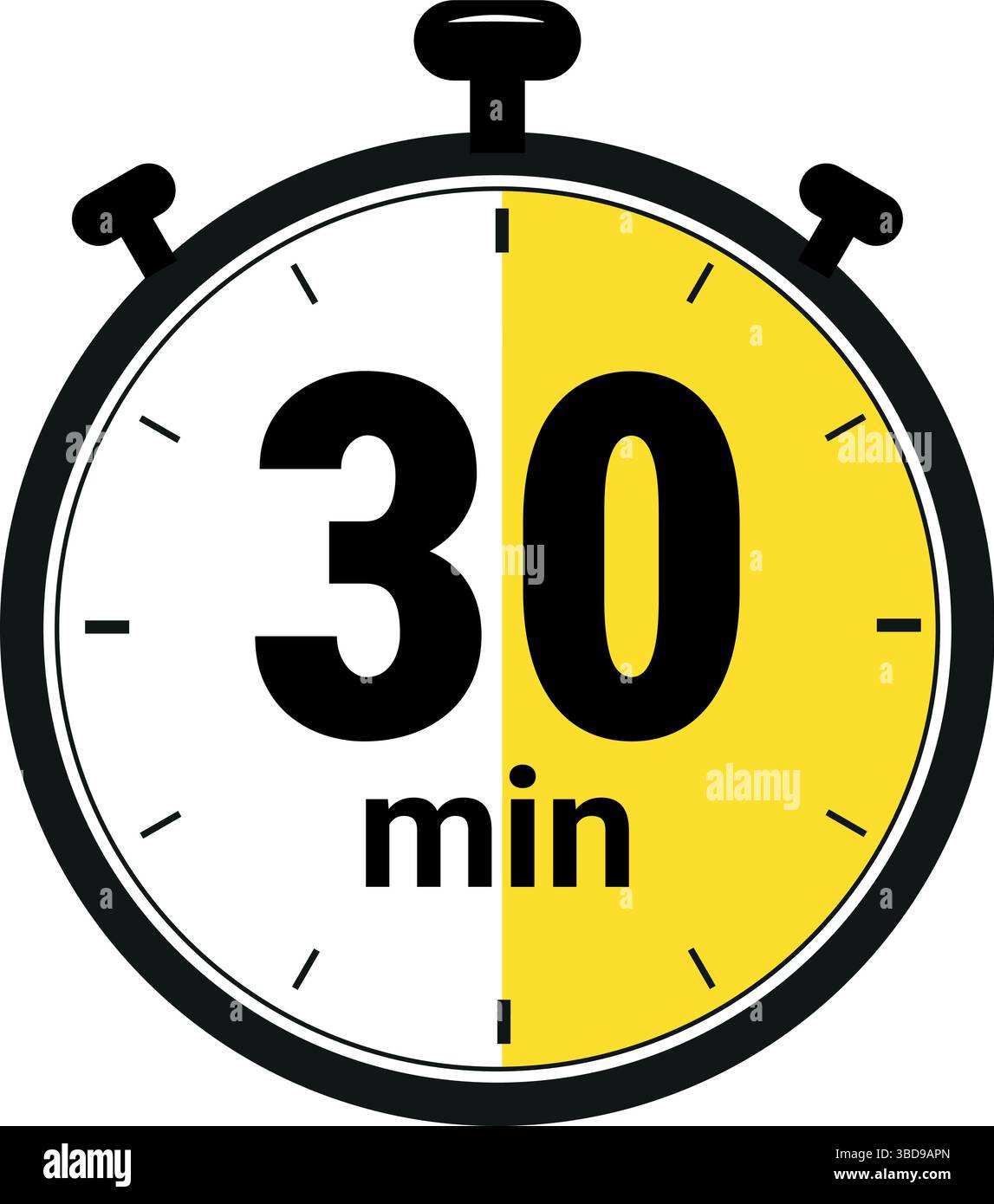 Stopwatch 30 minutes Stock Vector Images - Alamy