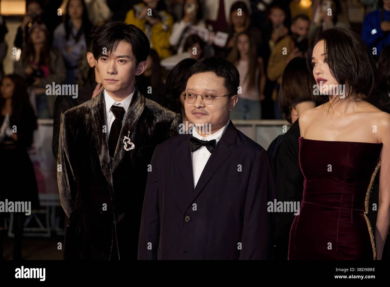 Cannes, France. 22nd May, 2025. Jackson Yee, Gan Bi and Shu Qi attend ...