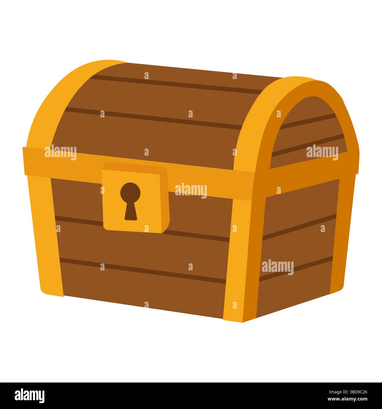 Closed wooden treasure chest with golden lock Stock Vector Image & Art ...