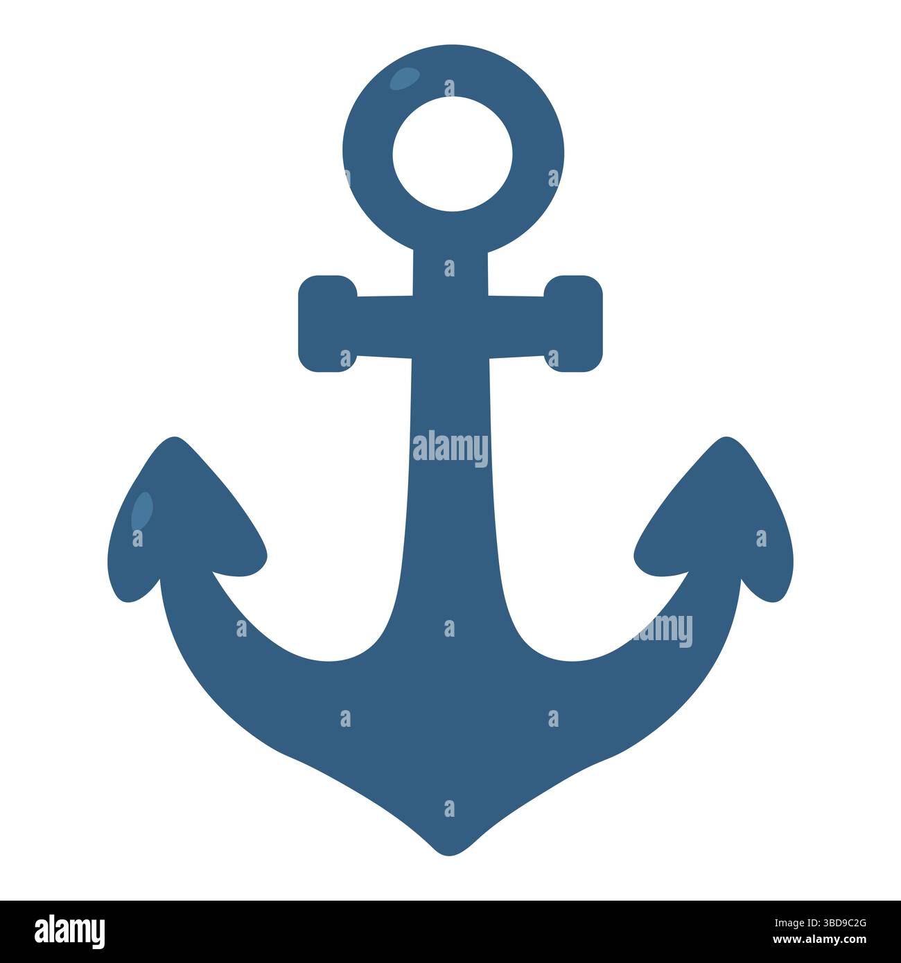 Cartoon navy anchor with curved flukes Stock Vector Image & Art - Alamy