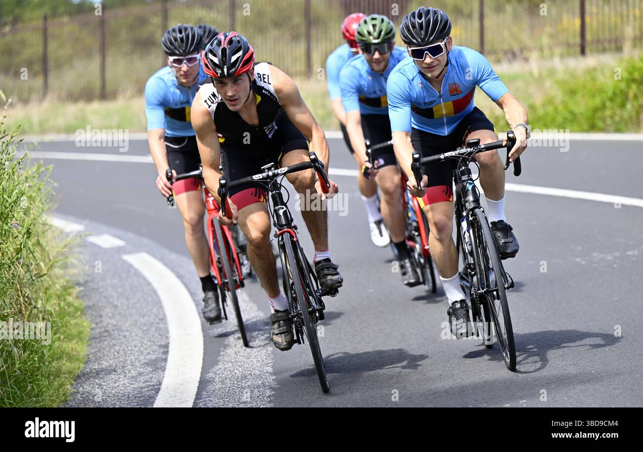 Rio Maior, Portugal. 22nd May, 2025. Athlete Stijn Desmet and Athlete ...
