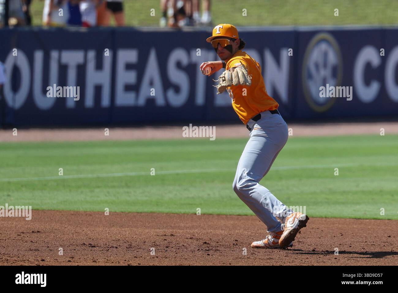 HOOVER, AL - MAY 22: Tennessee infielder Gavin Kilen (6) readies to ...