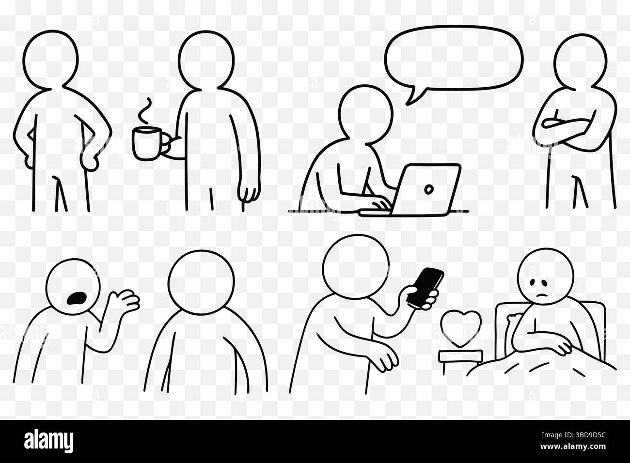 Editable Comic Set of Emotional Conversations and Daily Life Moments ...