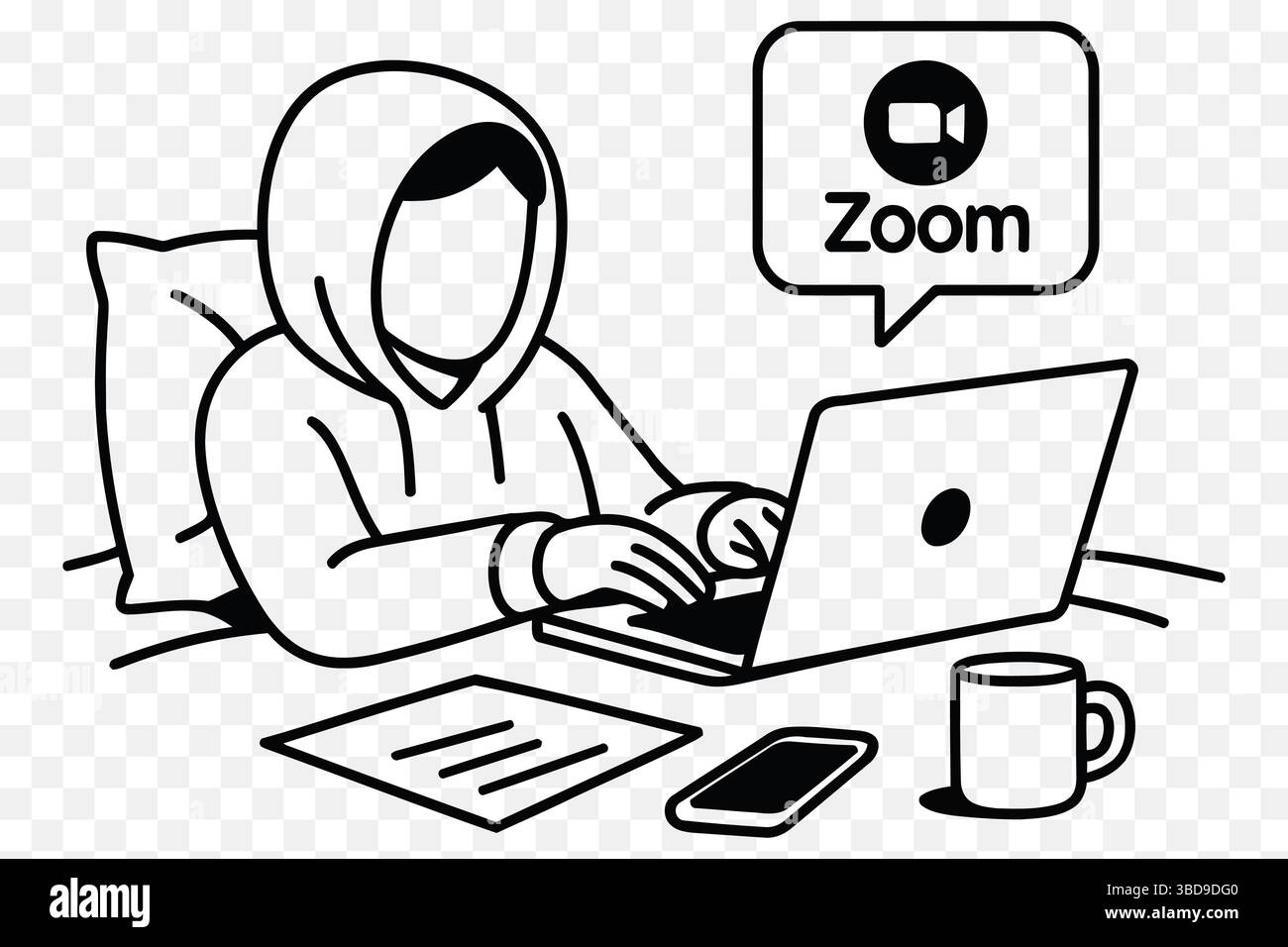 Minimal vector zoom call hi-res stock photography and images - Alamy