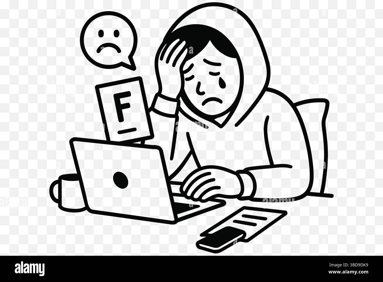 Exam failure doodle hi-res stock photography and images - Alamy