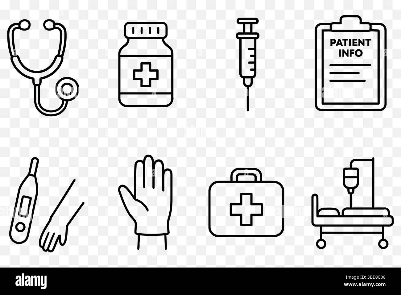Modern clean healthcare icons hi-res stock photography and images - Alamy