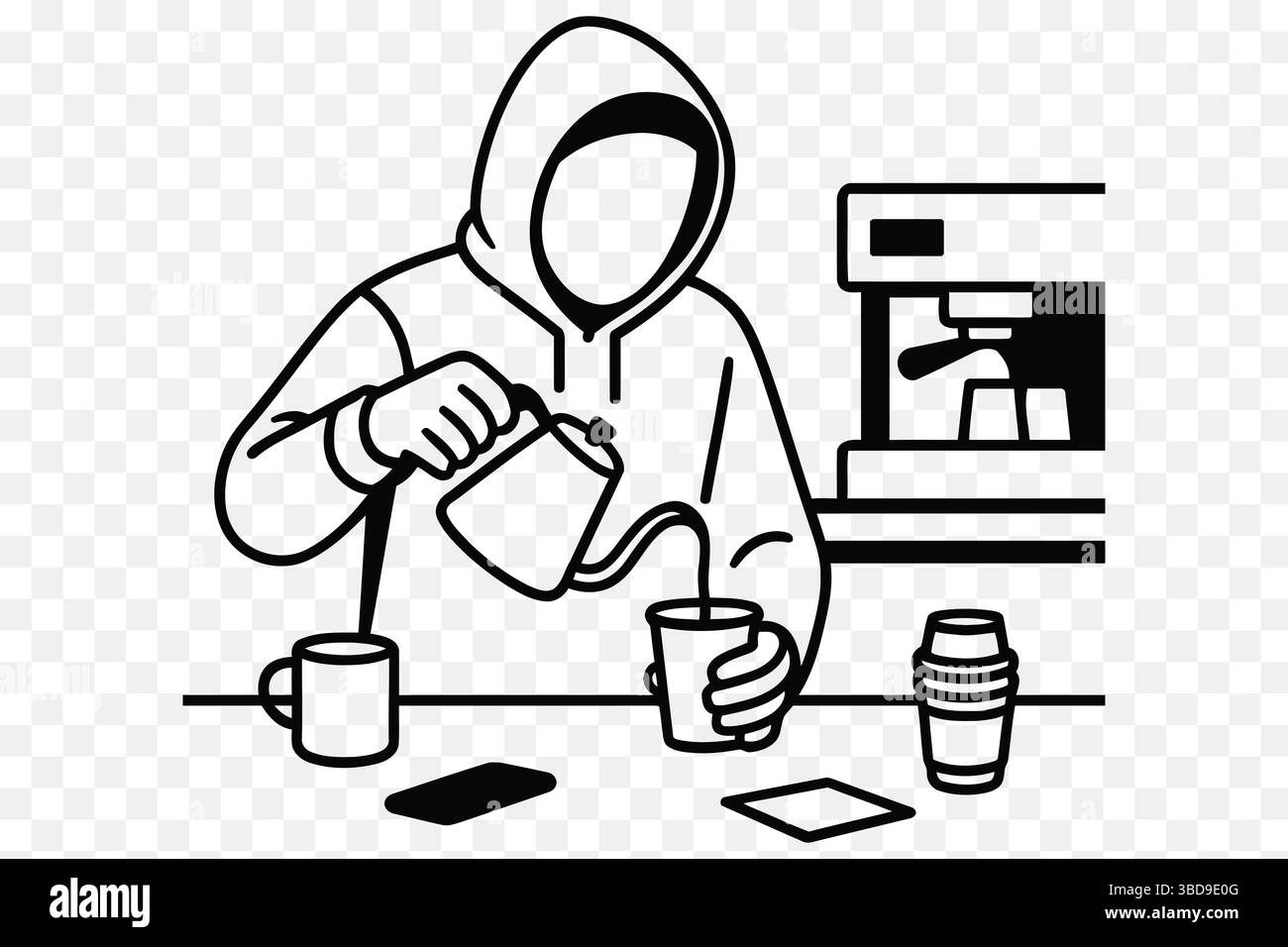 Setup scene Black and White Stock Photos & Images - Alamy