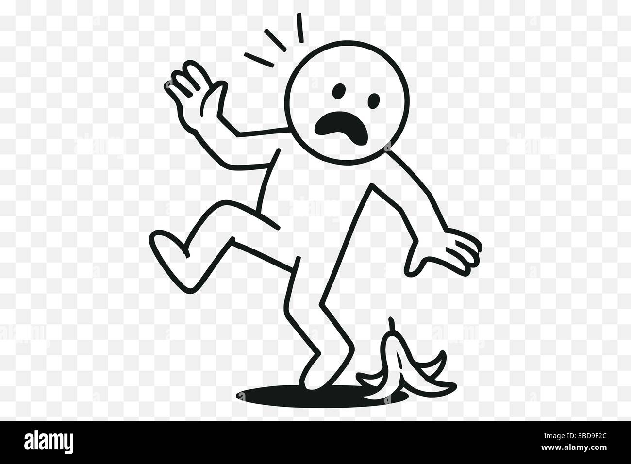 Cartoon misstep art hi-res stock photography and images - Alamy