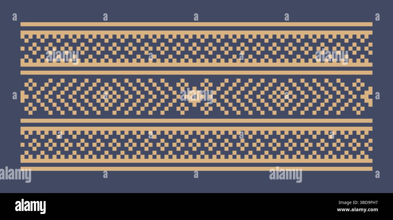 Ukrainian border pattern element. Stencil for block print or tattoo ...