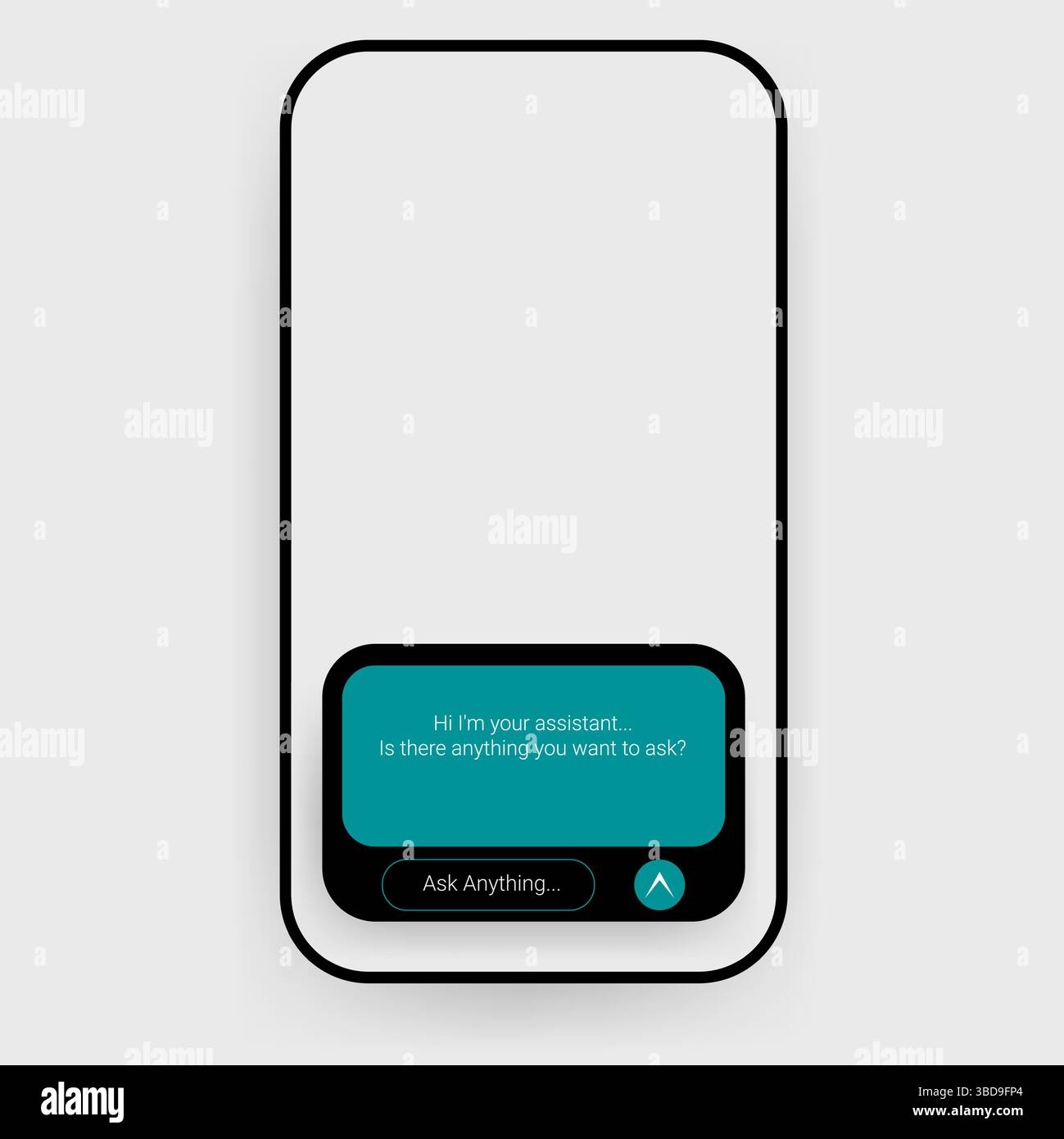 A sleek user interface prototype of a chat conversation with an AI ...