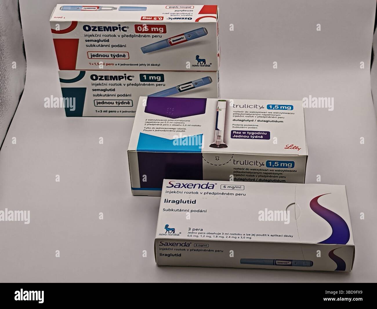 Prague, Czech Republic – May 6 2025:Wegovy, Ozempic, Saxenda, and ...