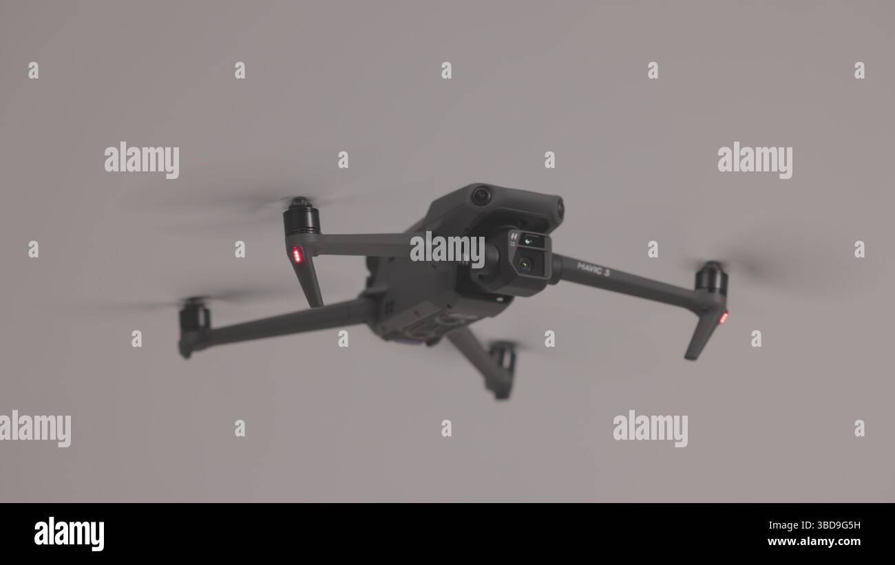 DJI Mavic 3 - Flying on withe background. Closeup drone. Most popular ...