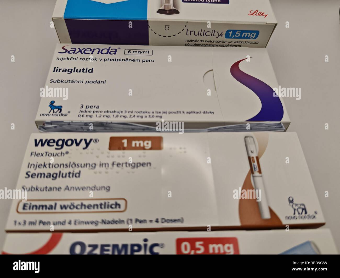 Prague, Czech Republic – May 6 2025:Wegovy, Ozempic, Saxenda, and ...