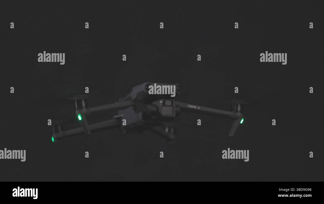 DJI Mavic 3 - Flying on the dark. Closeup drone on dark. Most popular ...