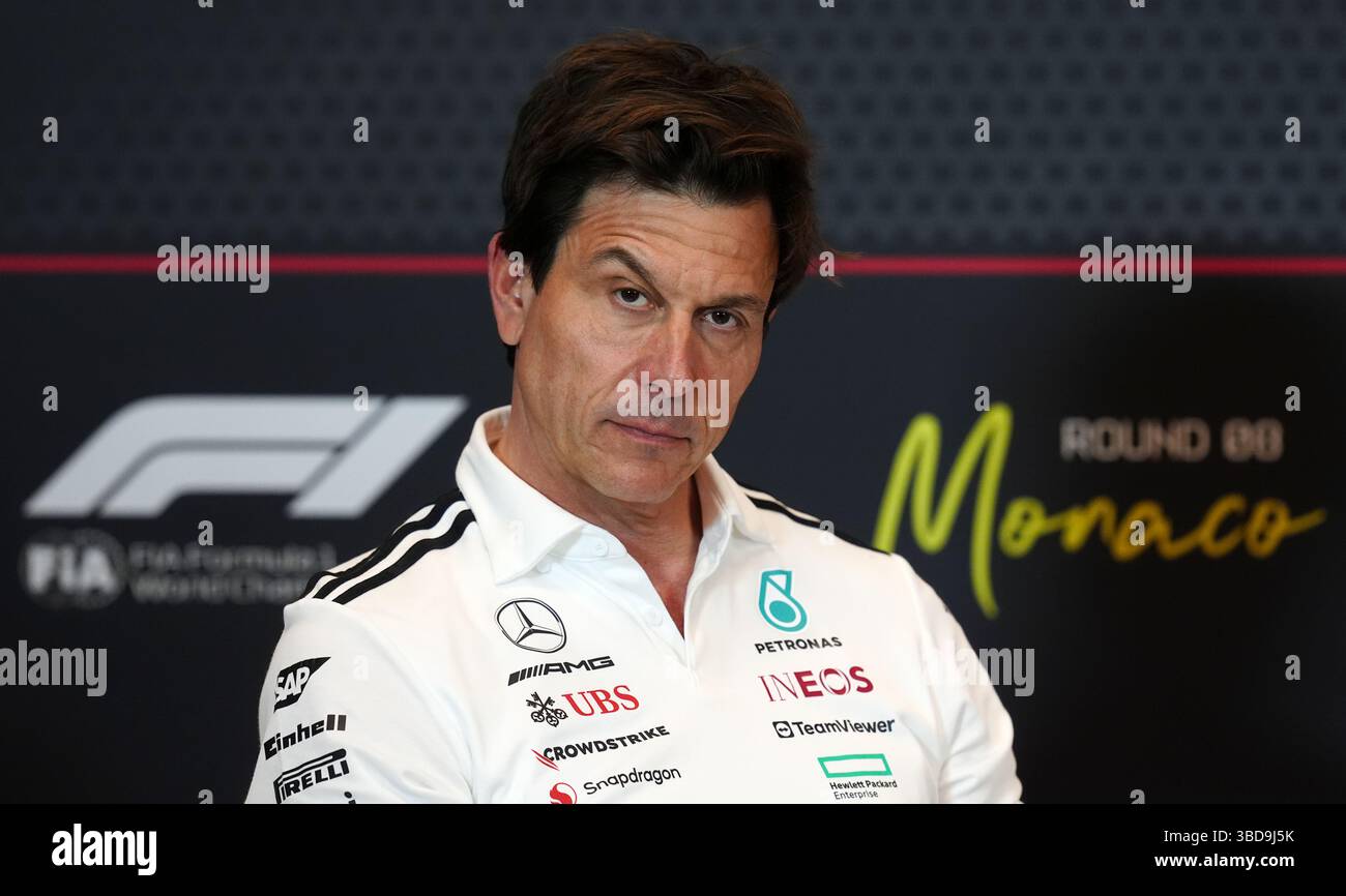 Mercedes Team Principle and CEO Toto Wolff during a press conference on ...