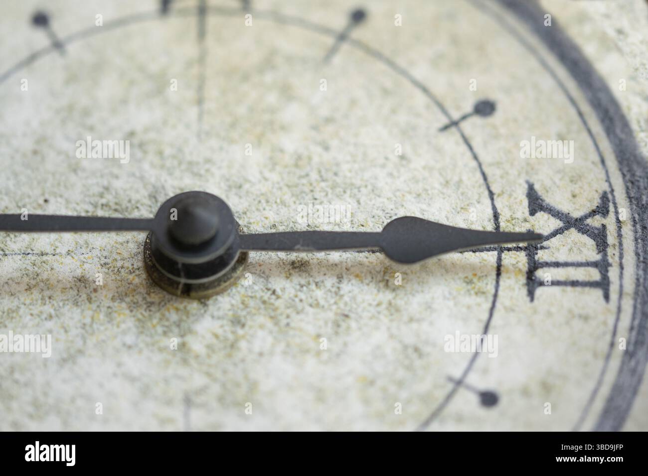 A detailed close-up of a vintage clock face, showcasing the intricate ...