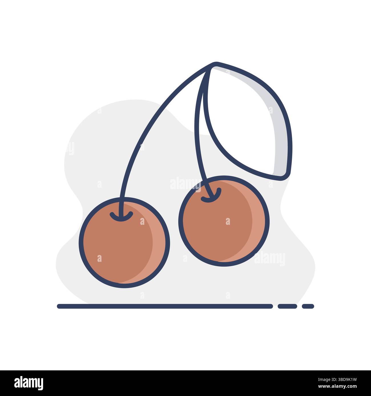 Cherry vector icon. Graph symbol for food and drinks web site, apps ...
