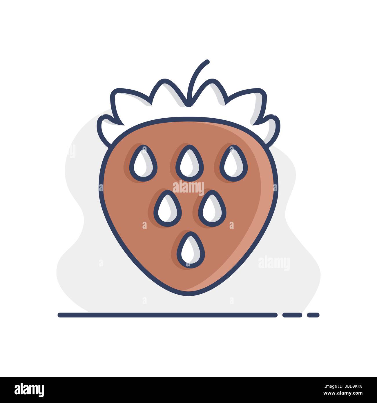 Strawberry vector icon. Graph symbol for food and drinks web site, apps ...