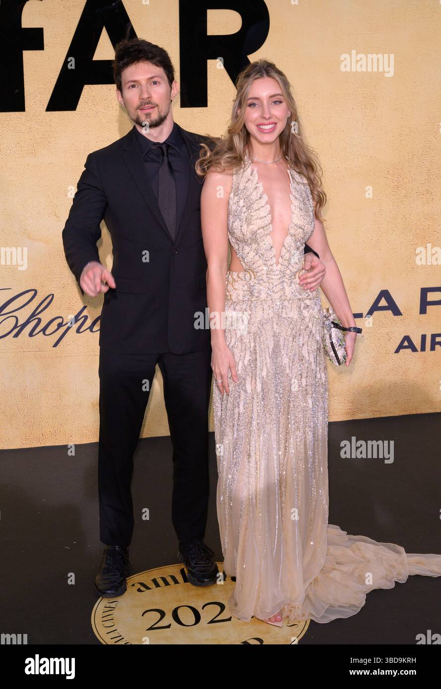 ANTIBES, FRANCE. May 22, 2025: Pavel Durov & Juli Vavilova at the 31st ...