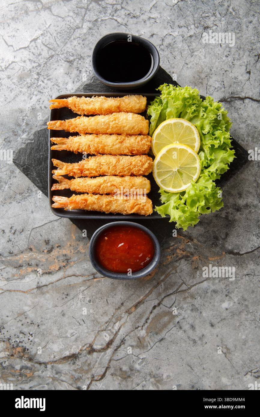 Crispy Japanese-style tempura shrimp made with homemade tempura batter ...