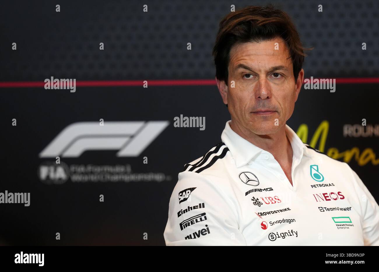 Mercedes Team Principle and CEO Toto Wolff during a press conference on ...