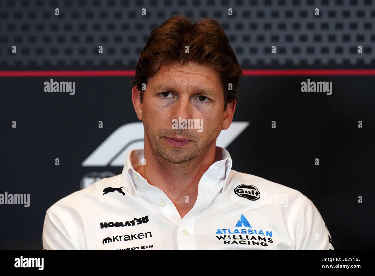 Williams Team Principle James Vowles during a press conference on ...