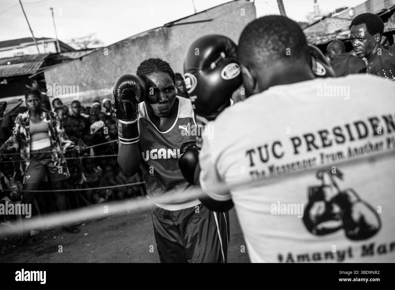 Boxing in Katanga slum, Kampala, Uganda, Africa Stock Photo - Alamy