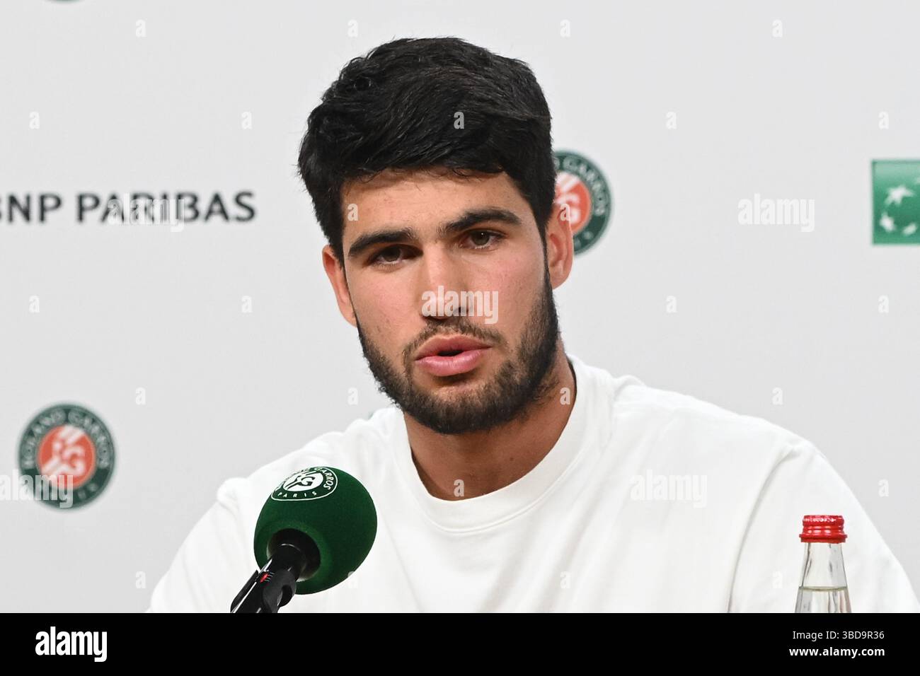 Paris, France. 23rd May, 2025. Media Day: Carlos Alcaraz answers ...