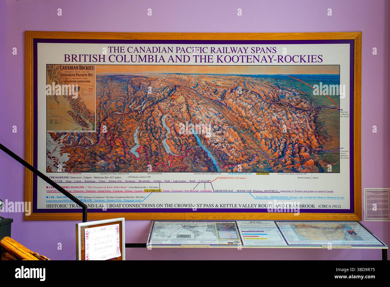 Map of the Canadian Pacific Railway displayed in the Cranbrook History ...