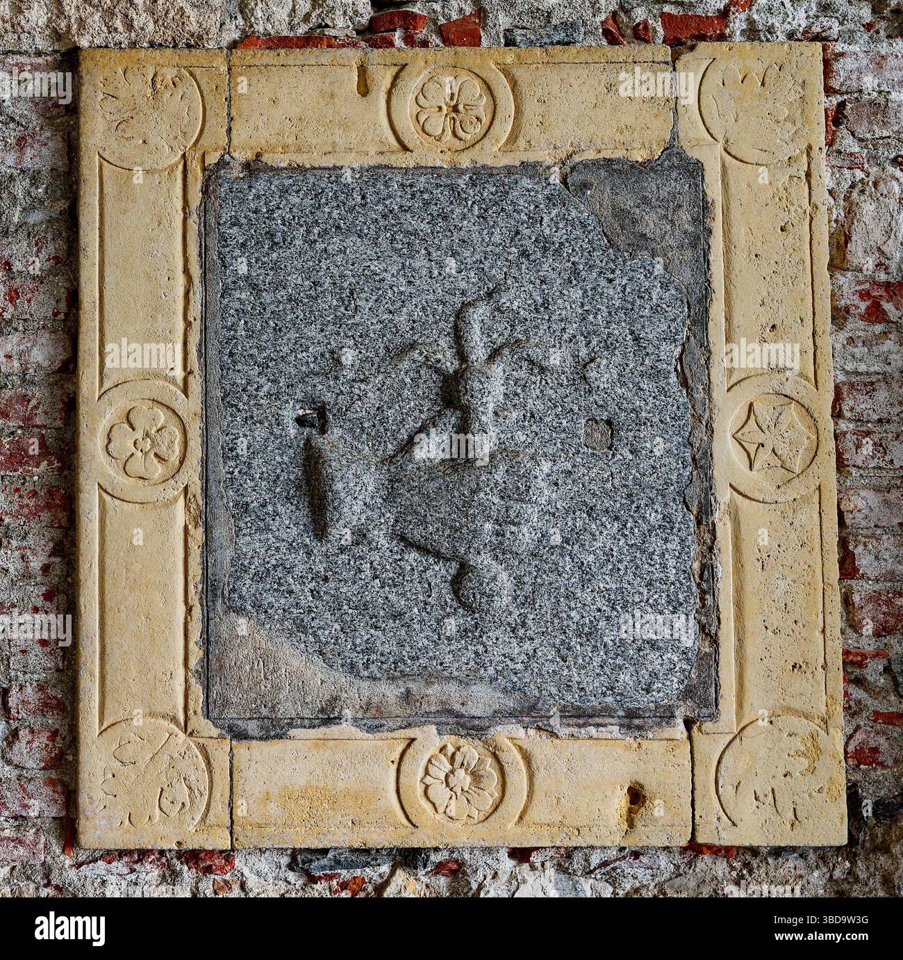 The Key Holding Key Relief in a Medieval Convent Stock Photo - Alamy