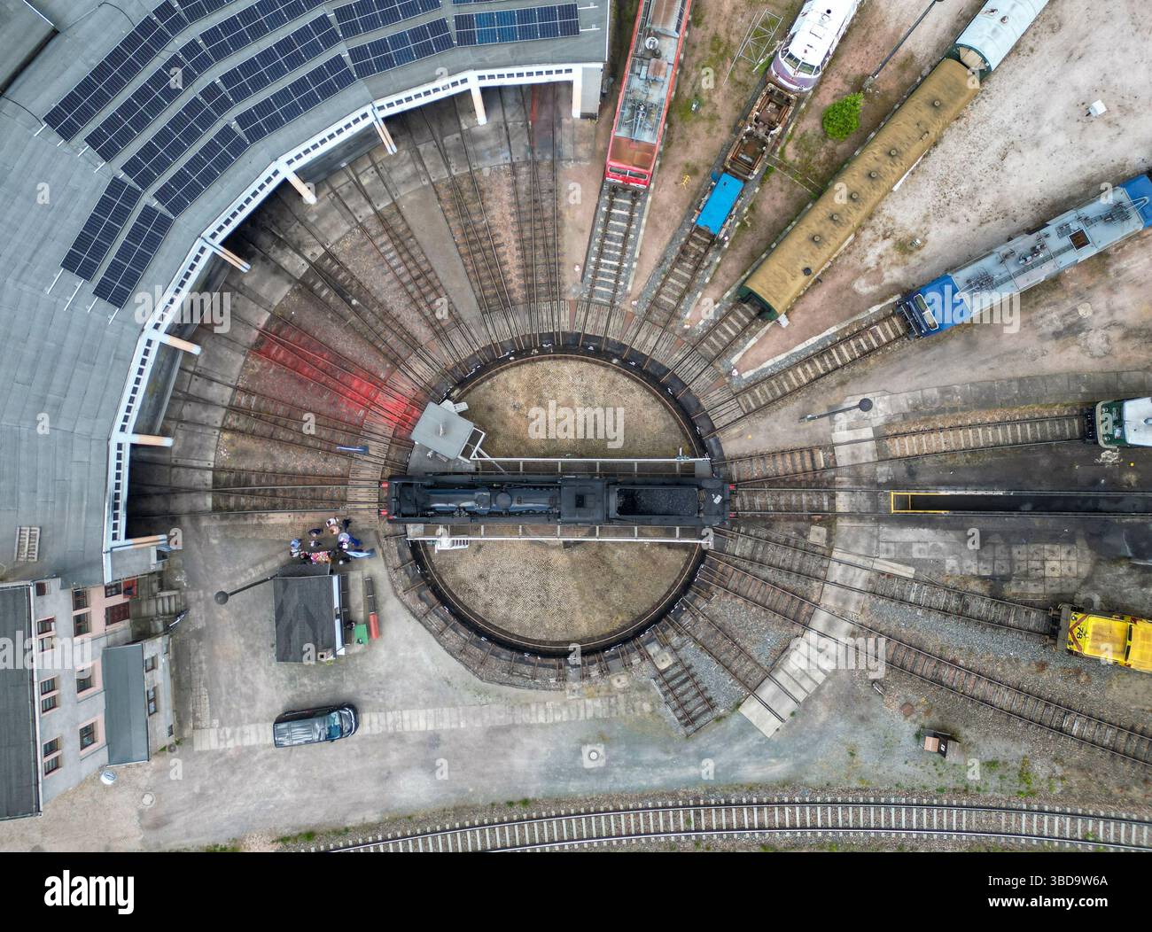 Glauchau, Germany. 23rd May, 2025. A class 23 steam locomotive stands ...