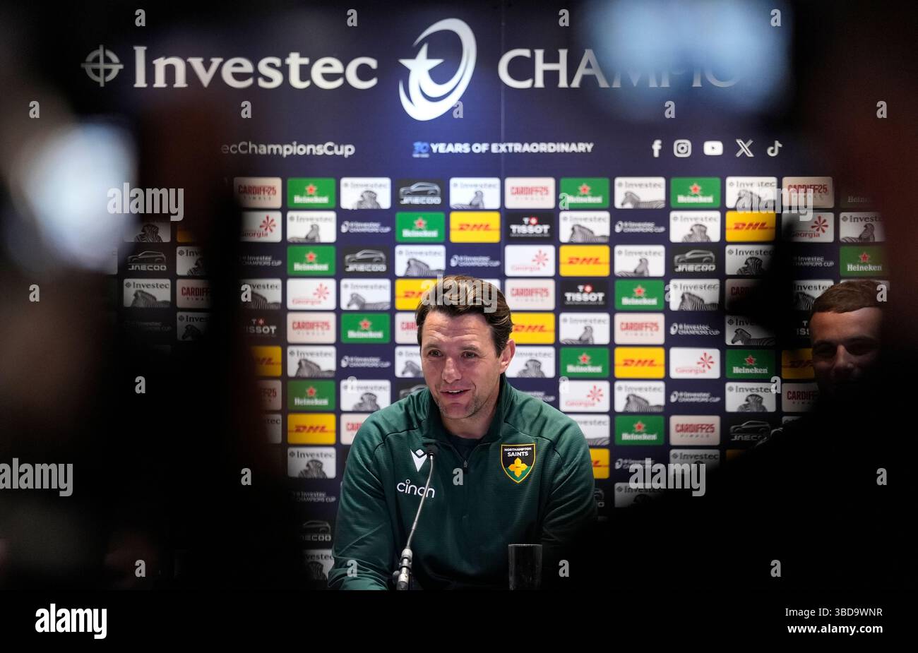 Northampton Saints director of rugby Phil Dowson during a press ...